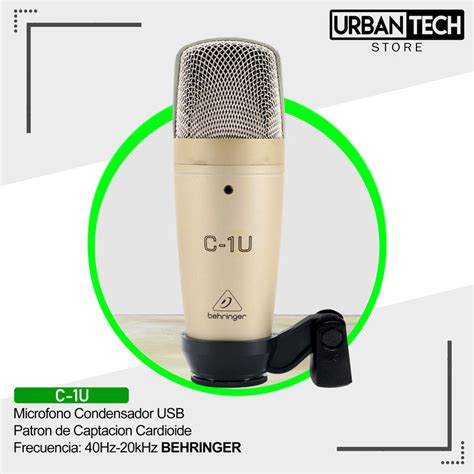 Micrófono Condensador Usb Behringer C 1u Urbanos96