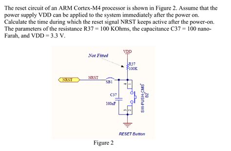 solved the reset circuit of an arm cortex m4 processor is