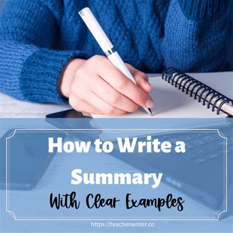 How To Write A Summary With Examples