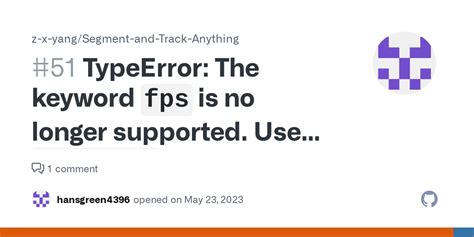 Typeerror The Keyword `fps` Is No Longer Supported Use `duration`in Ms Instead Eg `fps50