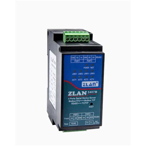 Tcp Ip至rs485转换器zlan5407m小型modbus Mqtt 4端口