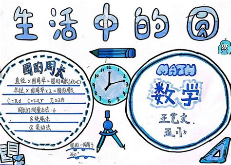 生活中的圆手抄报数学（精选10张）