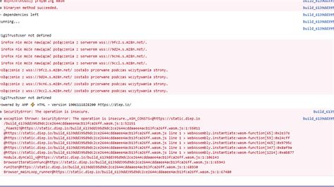 Firefox Getting Error Both Wasm And No Wasm The Operation Is