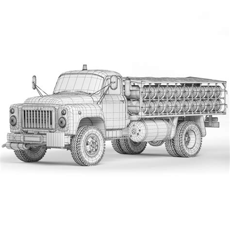 Gaz 53 Gtk 40 1974 3d Model For Vray