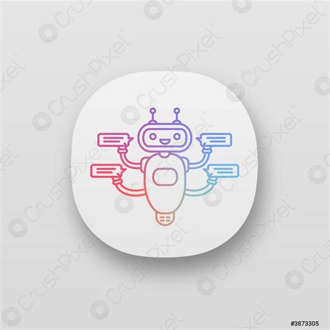 Chatbot With Four Speech Bubbles App Icon Stock Vector 3873305 Crushpixel