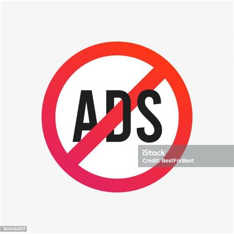 Ad 차단 아이콘입니다 광고 또는 광고 무료 개념이 없습니다 아이콘이 있는 흰색 배경에 격리된 벡터 그림 경계 표지에 대한 스톡 벡터 아트 및 기타 이미지 Istock