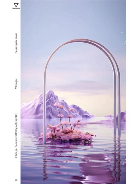 Ai紫色系列空间场景灵感素材~ 花瓣网