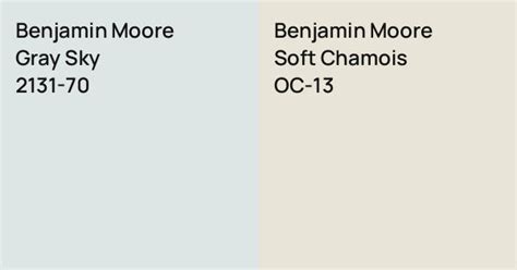 Benjamin Moore Gray Sky Vs Benjamin Moore Soft Chamois Comparison