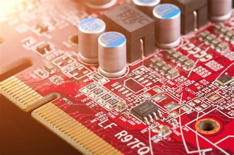 Premium Photo Closeup Of A Part Of Computer Graphics Card With Sunlight