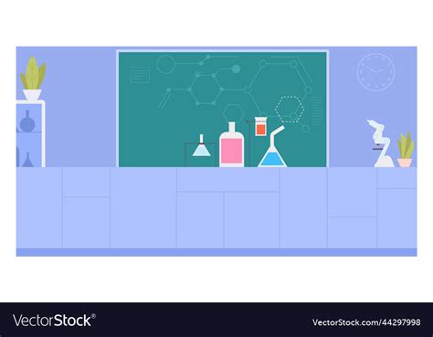 Scientific Laboratory Background With Lab Vector Image