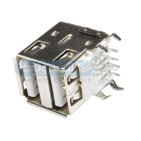 خرید آنلاین کالای الکترونیک کانکتور Usb مادگی تیپ A دوبل روبردی سوکت