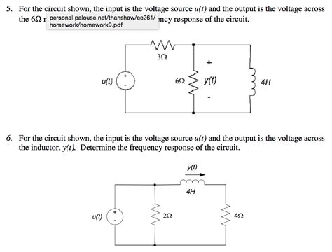 Solved For The Circuit Shown The Input Is The Voltage