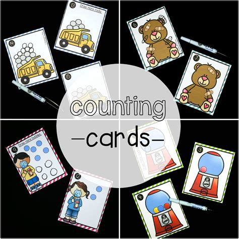 Write And Wipe Counting Cards Playdough To Plato