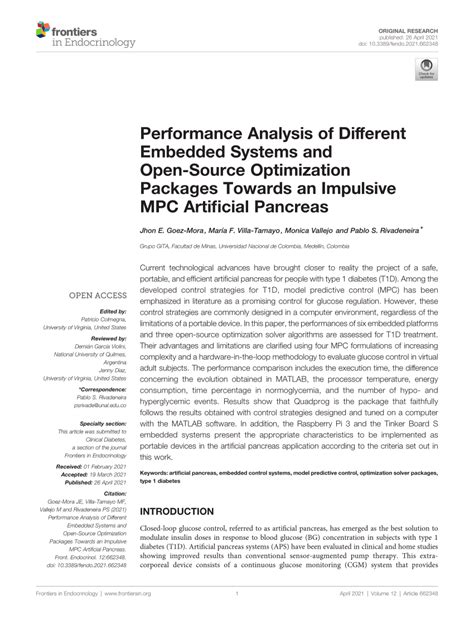 Pdf Performance Analysis Of Different Embedded Systems And Open Source Optimization Packages