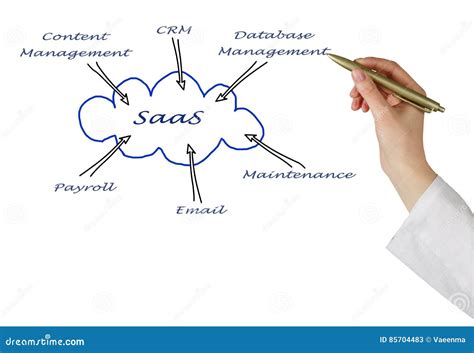 Diagram Of Saas Use Stock Image Image Of Database Expert 85704483