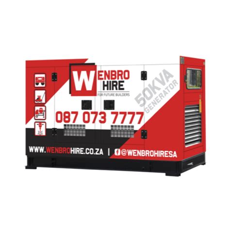 50kva Standby Generator Diesel 380v 3 Phase Wenbro Hire