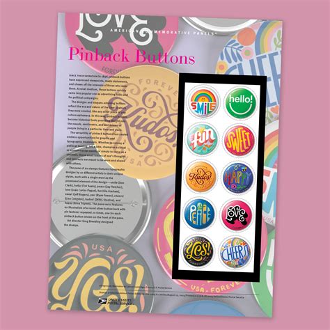Pinback Buttons American Commemorative Panel® — Stamps Forever