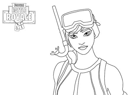 Girl Character Of Fortnite Battle Royale 印刷可能ぬりえ無料ダウンロード