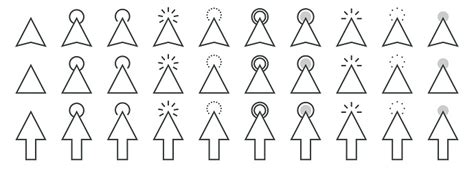 화살표 마우스 세트 클릭 커서 아이콘 벡터 일러스트레이션 포인터 클릭 기호 및 기호 고름에 대한 스톡 벡터 아트 및 기타 이미지 고름 그래픽 사용자 인터페이스 디자인