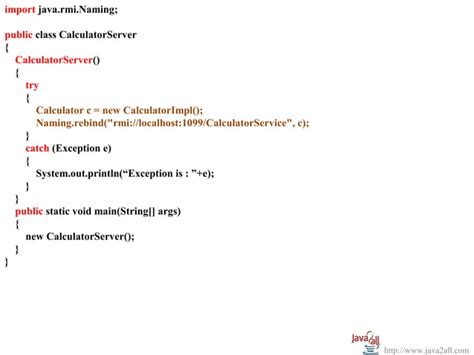 Java Rmi Example Program With Code Pps Programming Languages