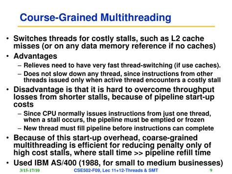 Ppt Cse 502 Graduate Computer Architecture Lec 12 13 Threading