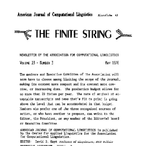 Experiments With A Powerful Parser Reprint Acl Anthology