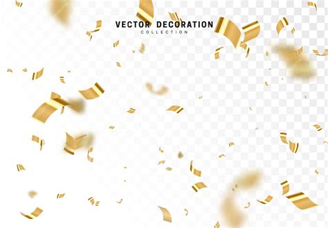 Premium Vector 落在透明背景上的闪闪发光的金色糖果 黄金色的明亮的节日 节日金色糖 背景 矢量插图