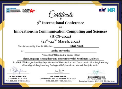 Ritvik Singh On Linkedin Iccs2024