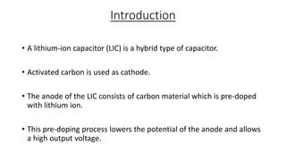 Lithium Ion Capacitor Lic Ppt