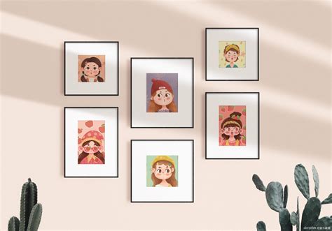 儿童头像风格插画设计作品 设计人才灵活用工 设计dna