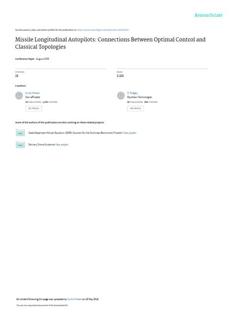 Optimalapproachautopilottopologies Copy Copy Pdf Optimal Control Control Theory