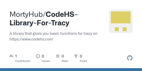 GitHub MortyHub CodeHS Library For Tracy A Library That Gives You