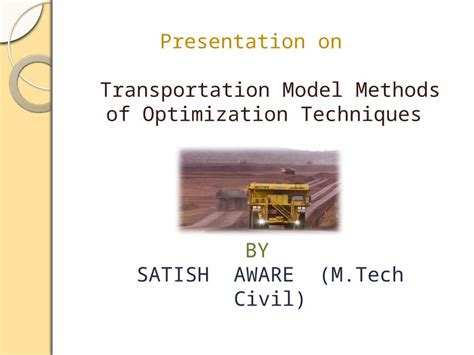 Pptx Transportation Model Dokumen Tips