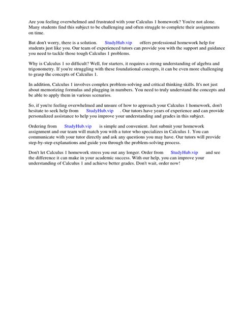 Calculus 1 Homework Problems Pdf Function Mathematics Complex