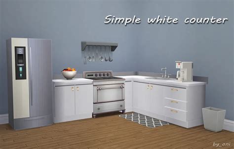 Counter Simple White Counter Mods Buy Mode MySims4Mods