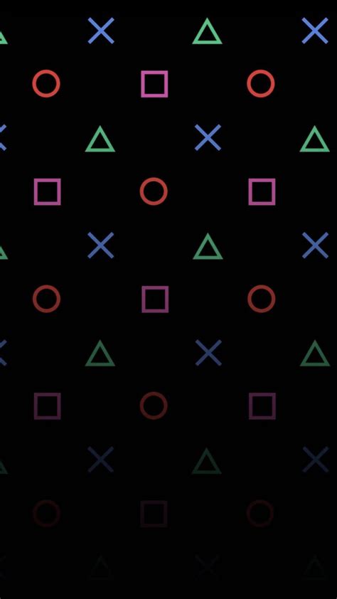 Playstation Wallpaper With Colorful Symbols