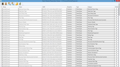 Revit Shared Parameter Viewer Build 0600 Revitnetaddinwizard