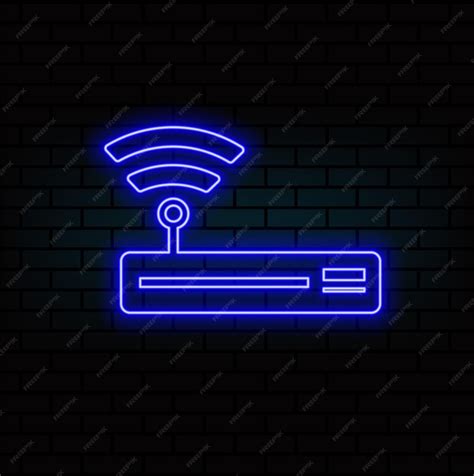 Premium Vector Modem Neon Glow Icon Simple Thin Line Outline Vector Of Technology Icons For Ui