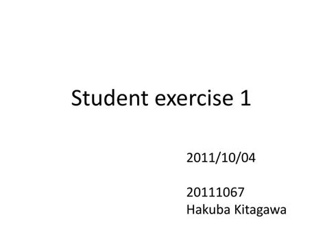 PPT Babe Exercise 1 PowerPoint Presentation Free Download ID 2332446