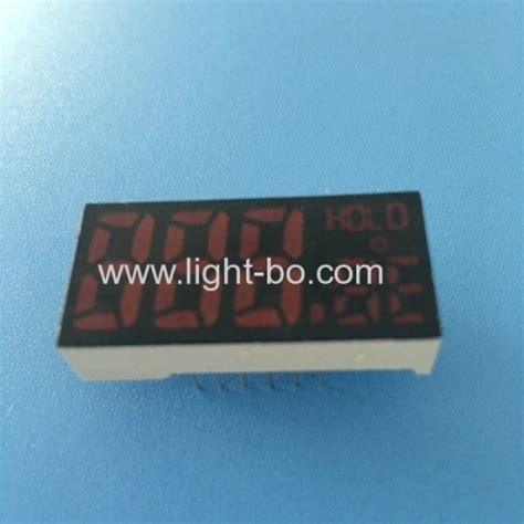 Customized Ultra Red Triple Digit 7 Segment Led Display Common Anode For Temperature Control