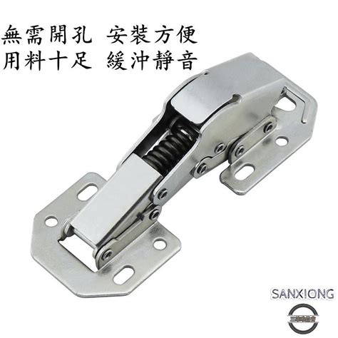 【新店開張】免開孔鉸鏈合頁無需開槽加厚門簡裝衣櫃橋式明裝彈子緩衝阻尼櫥櫃 蝦皮購物