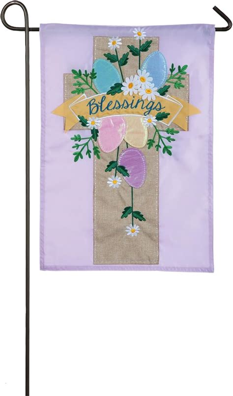 Evergreen Flag Easter Cross Applique Garden Flag 125 X