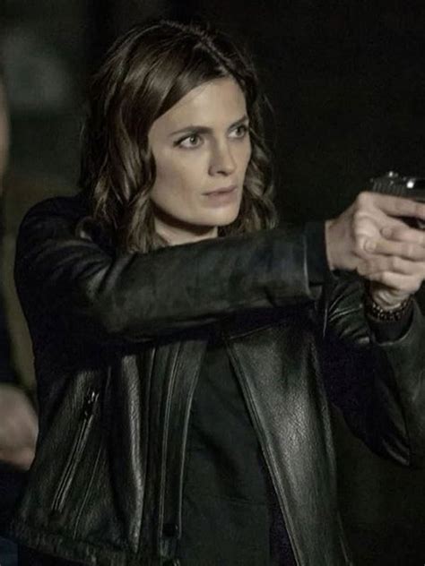 Stana Katic Absentia Black Leather Jacket Shop The Look Now