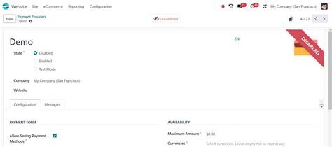 How To Configure Payment Providers Payment Methods On The Odoo 17 Website