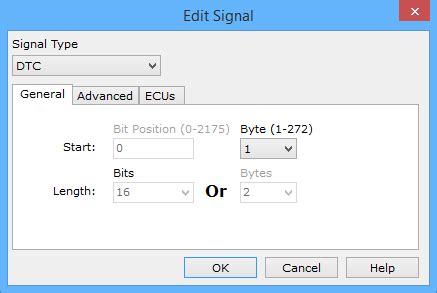 Message Signal Type DTC