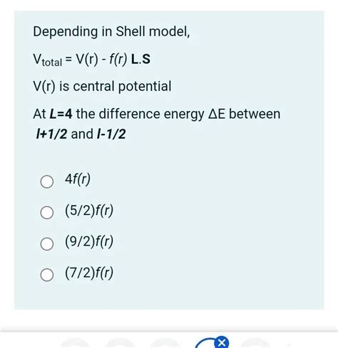 solved depending in shell model vtotal v r −f r l s v r