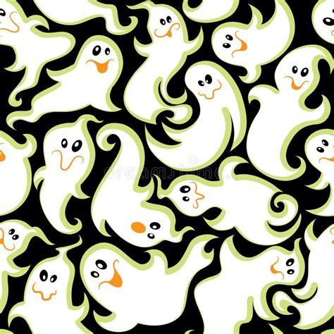 Goofy Ghosts Seamless Pattern Stock Vector Illustration Of Seamless Holiday 10735590