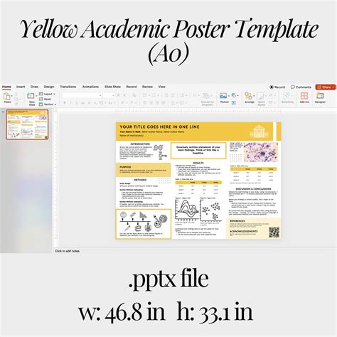 Yellow Scientific Poster Poster Template A0 Powerpoint Template For Scientific Conference