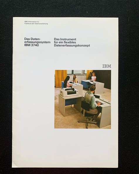 Typoswiss Posted On Instagram IBM Das Datenerfassungssytem IBM 3740 Brochure Round 1973