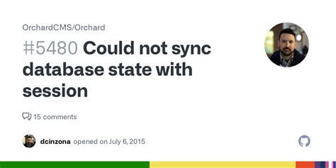 Could Not Sync Database State With Session · Issue 5480 · Orchardcms